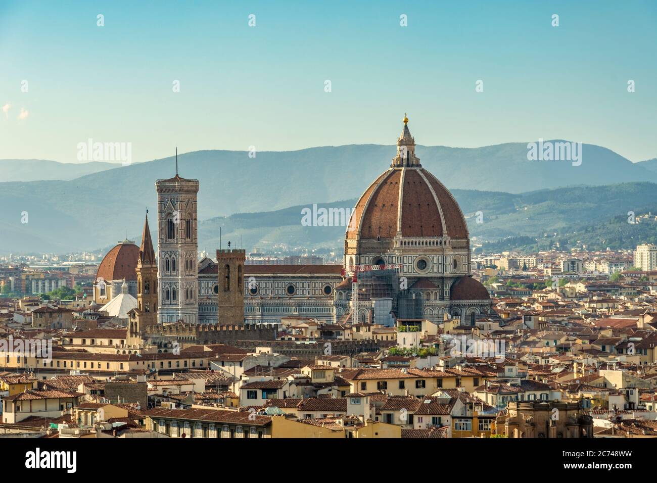 Panorama of firenze, view from the Michelangelo piazza in Firenze Stock ...