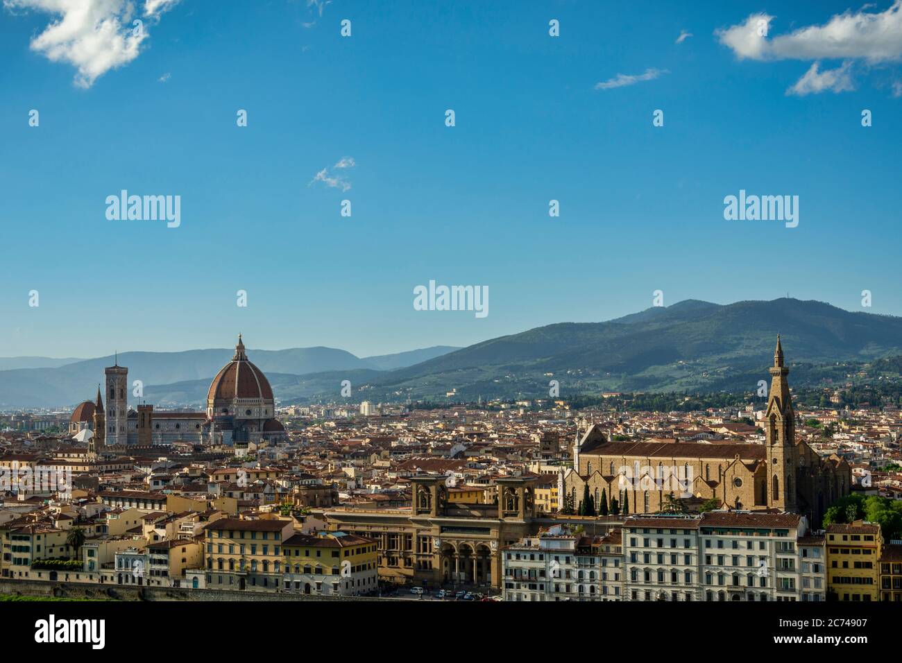Panorama of firenze, view from the Michelangelo piazza in Firenze Stock ...
