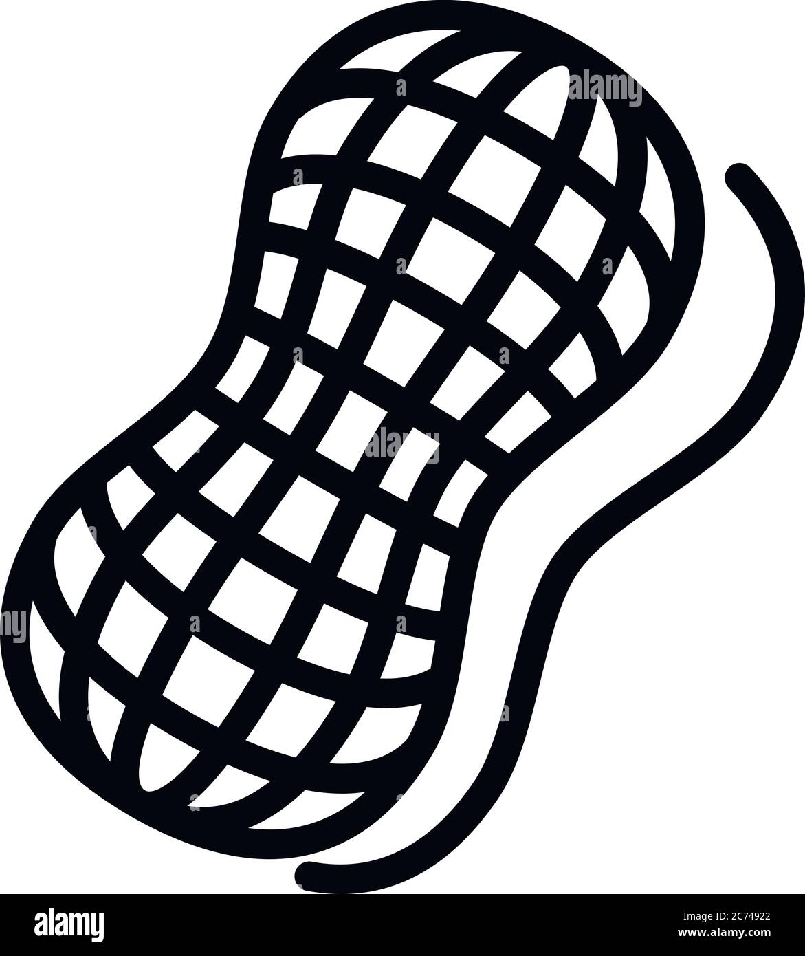 Shell peanut icon. Outline shell peanut vector icon for web design ...