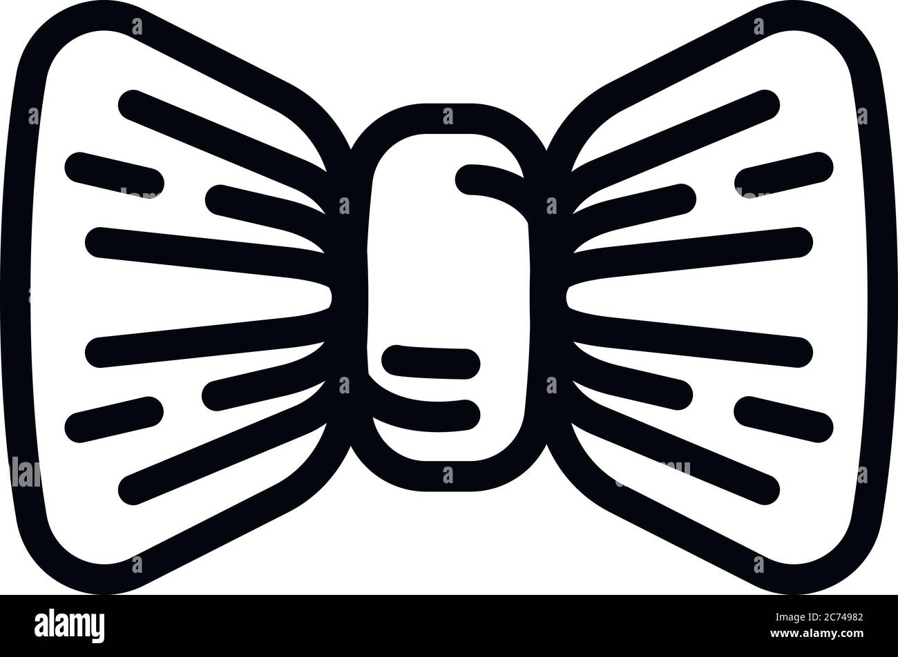 Textile bow tie icon. Outline textile bow tie vector icon for web ...