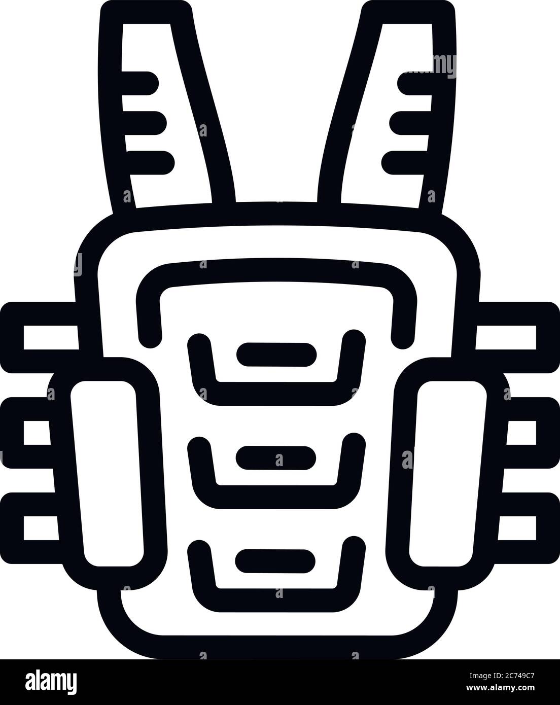 Backpack icon. Outline backpack vector icon for web design isolated on ...