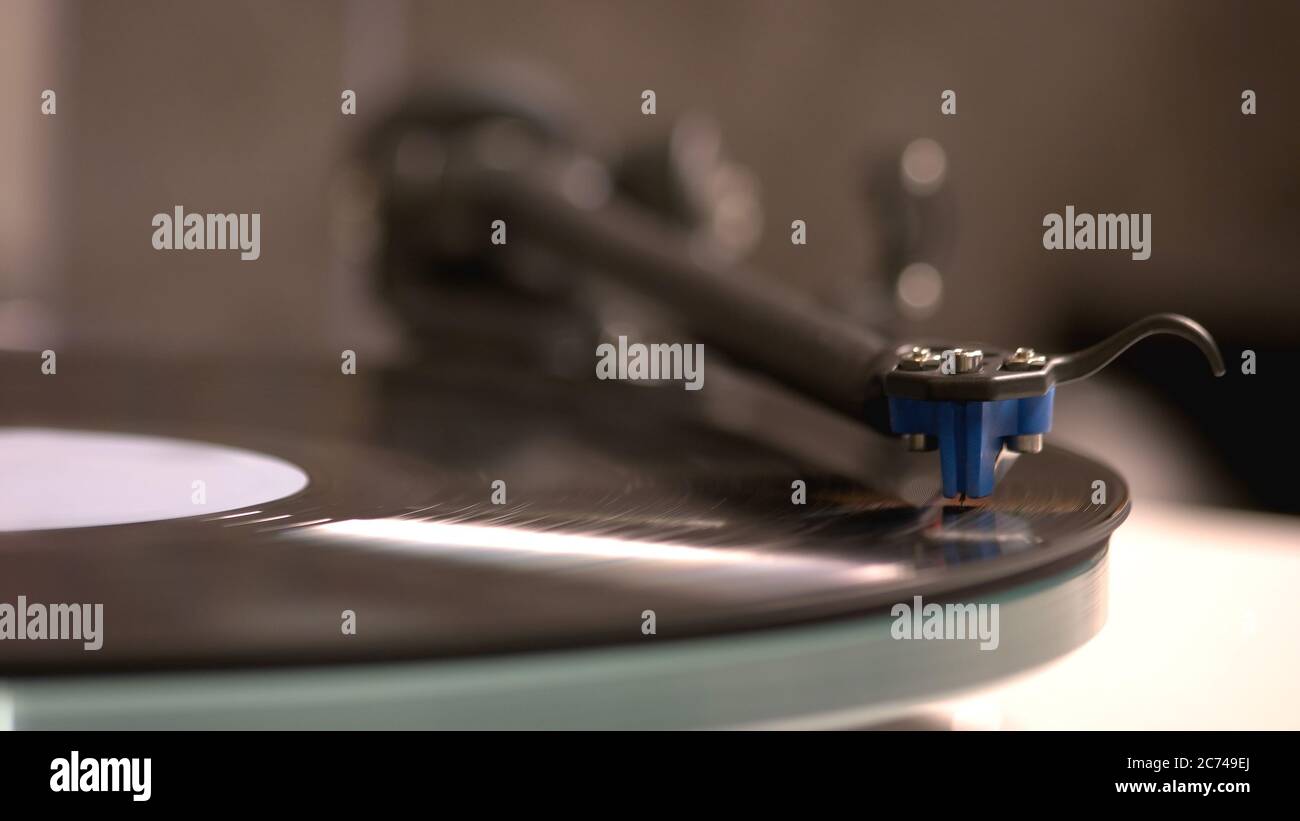 Vinyl player is a retro thing for playing music Stock Photo - Alamy