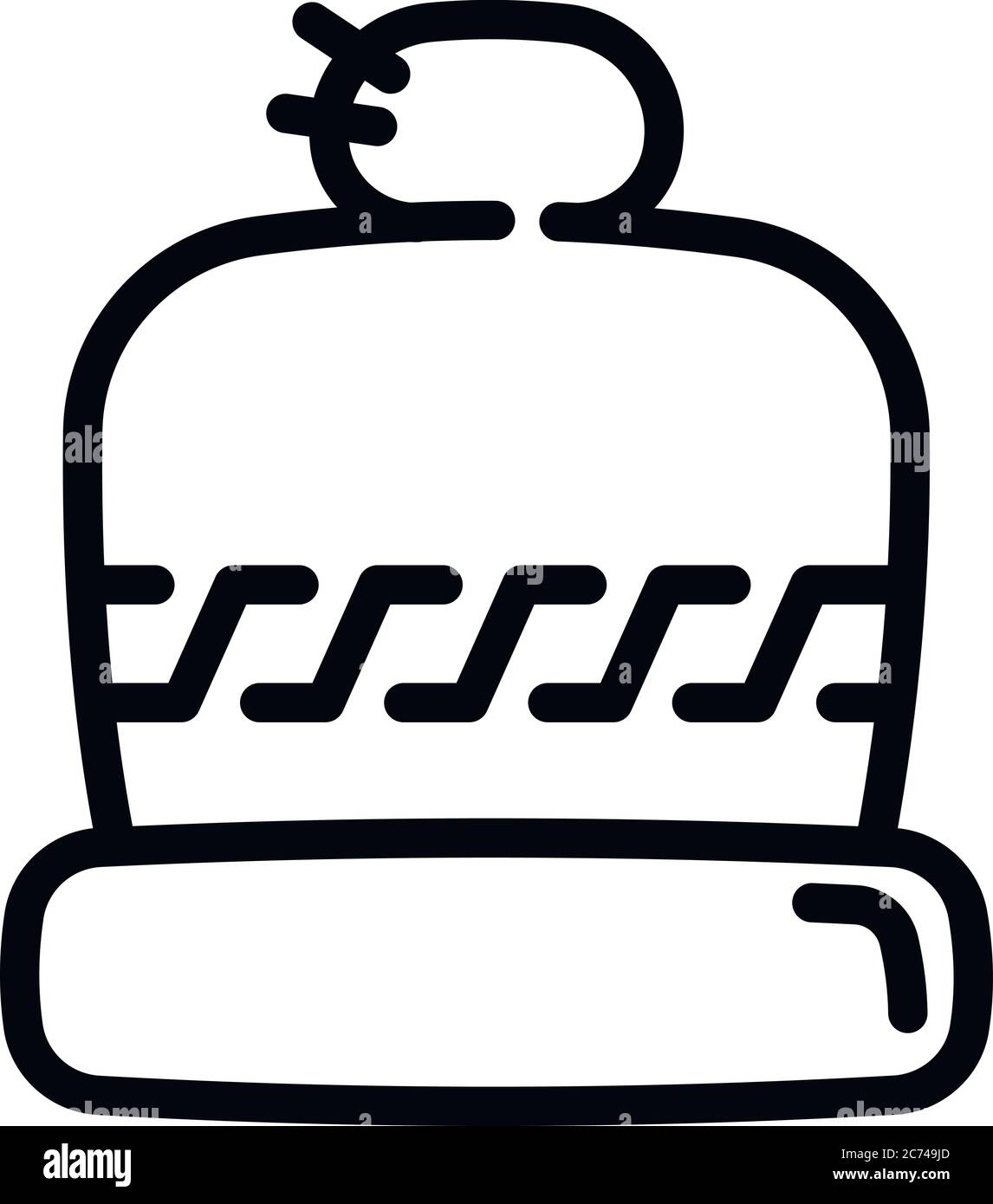 Winter hat icon. Outline winter hat vector icon for web design isolated ...