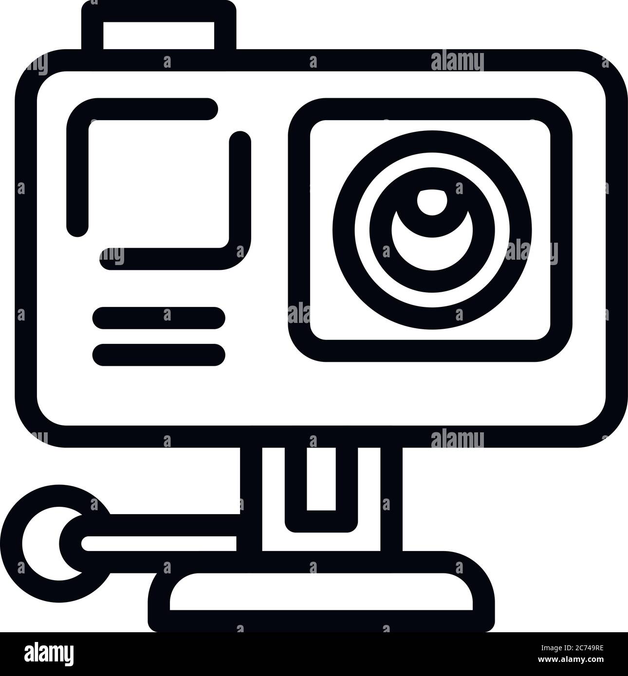 Action camera icon. Outline action camera vector icon for web design ...