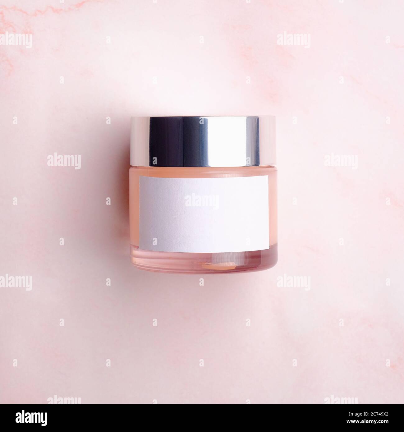 Elegant cream container, cosmetic glass bottle template for cream, gel ...