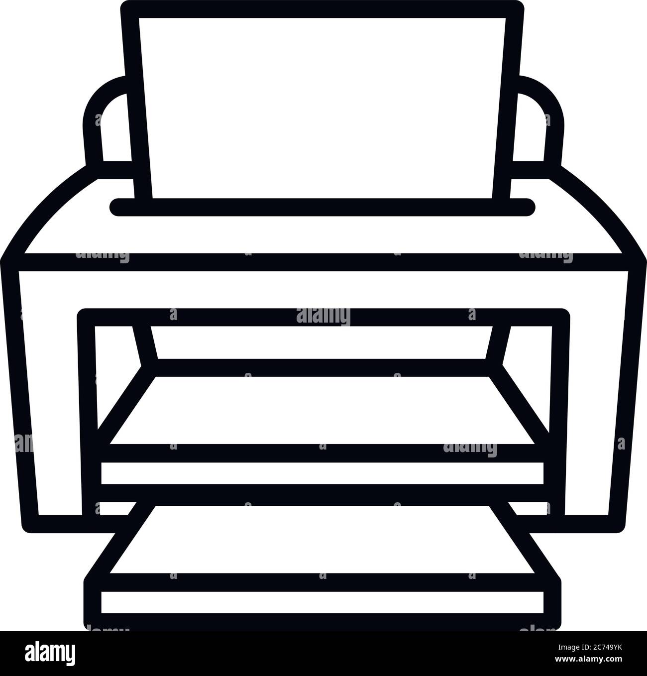 Ink jet printer icon. Outline ink jet printer vector icon for web ...