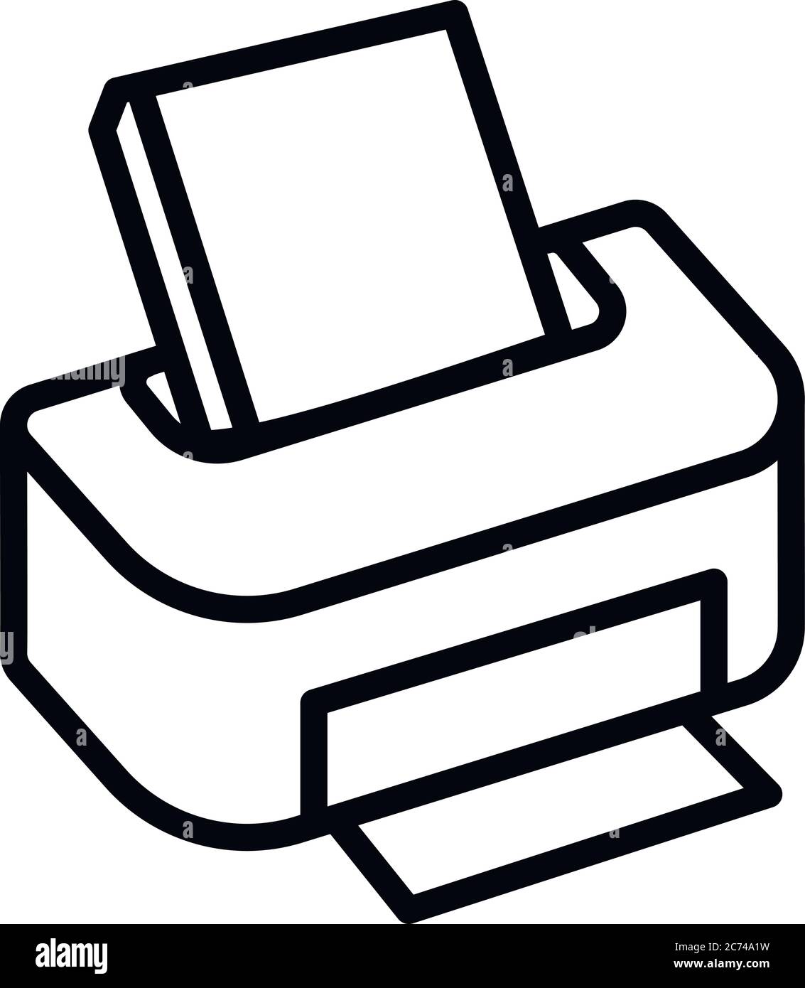 Printer icon. Outline printer vector icon for web design isolated on white background Stock ...