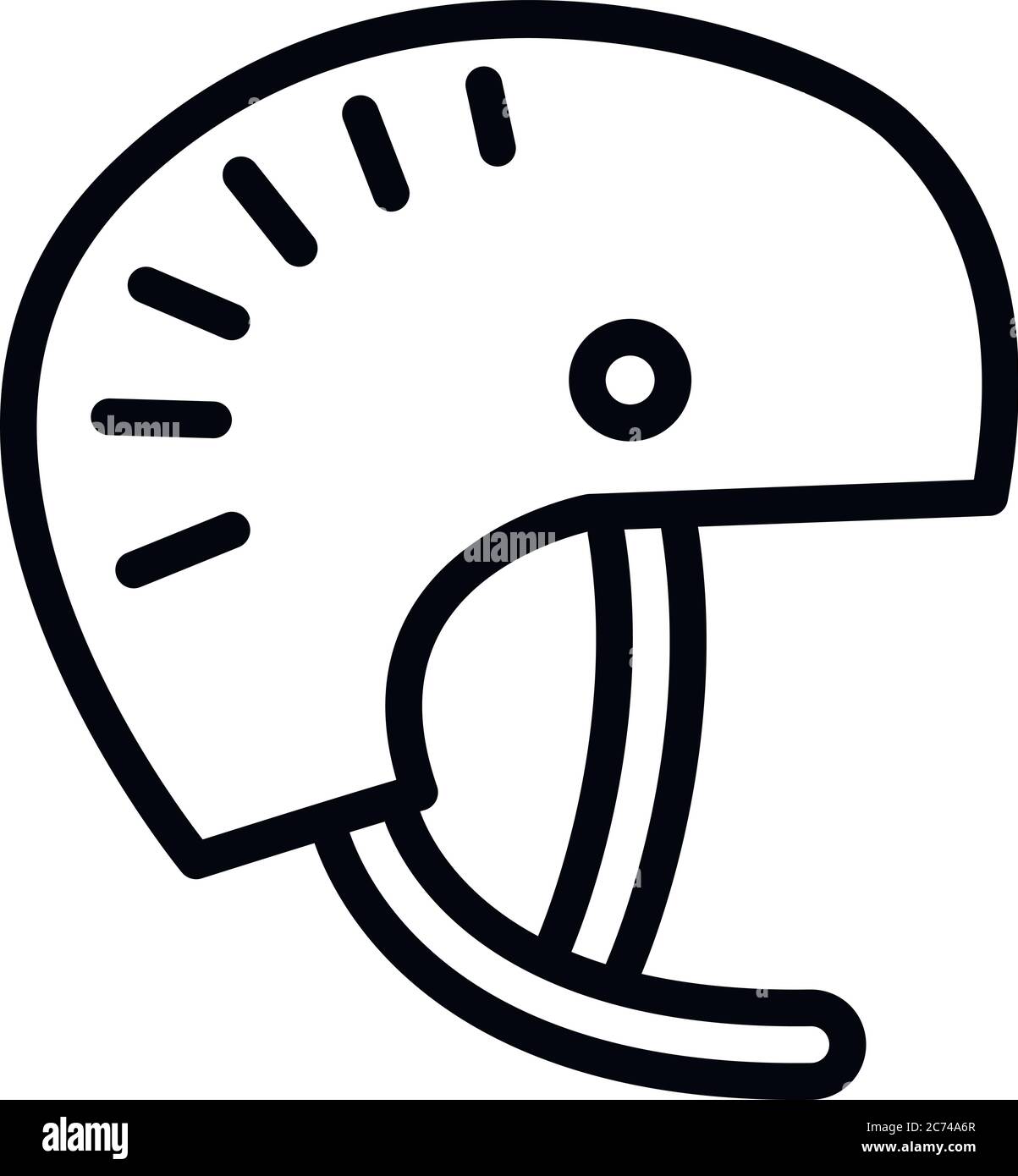 Snowboard helmet icon. Outline snowboard helmet vector icon for web ...