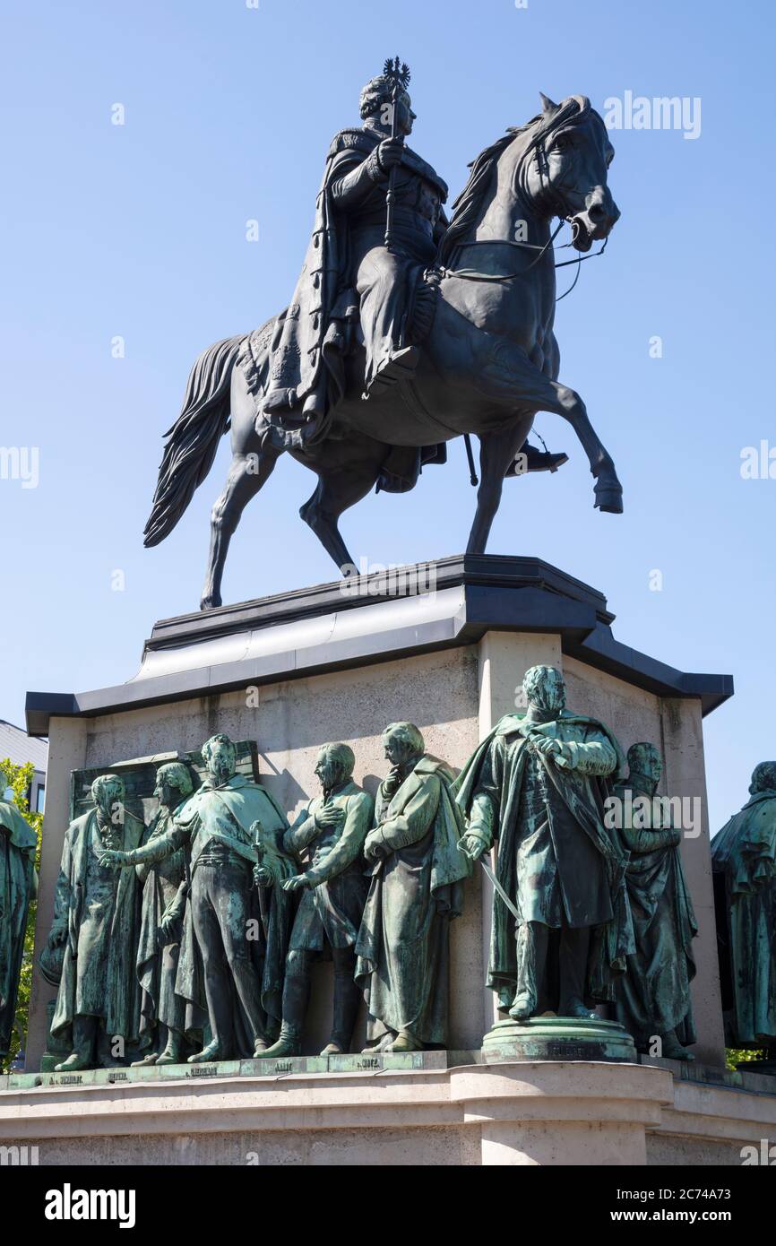 Statue of King Frederick William III., Heumarkt, Cologne, North Rhine ...