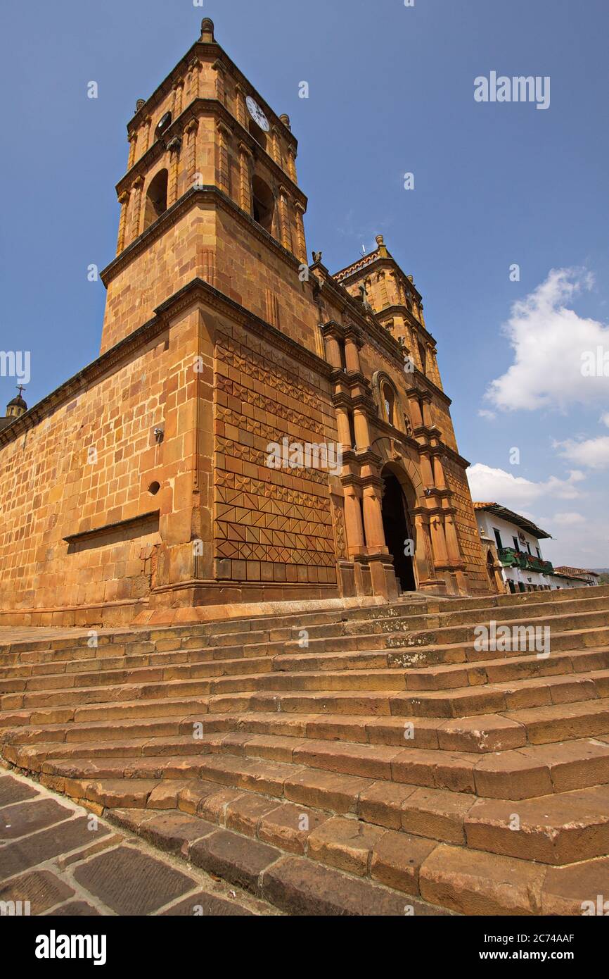 Church of the Immaculate Conception in Barichara in Colombia Stock ...