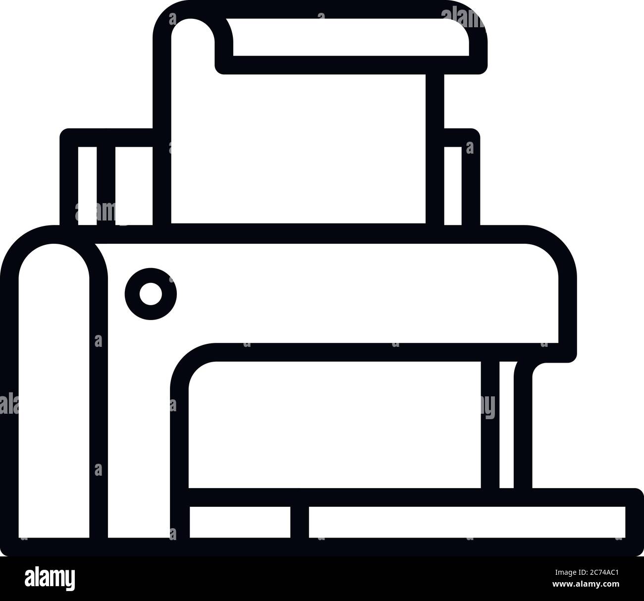 Plastic printer icon. Outline plastic printer vector icon for web ...