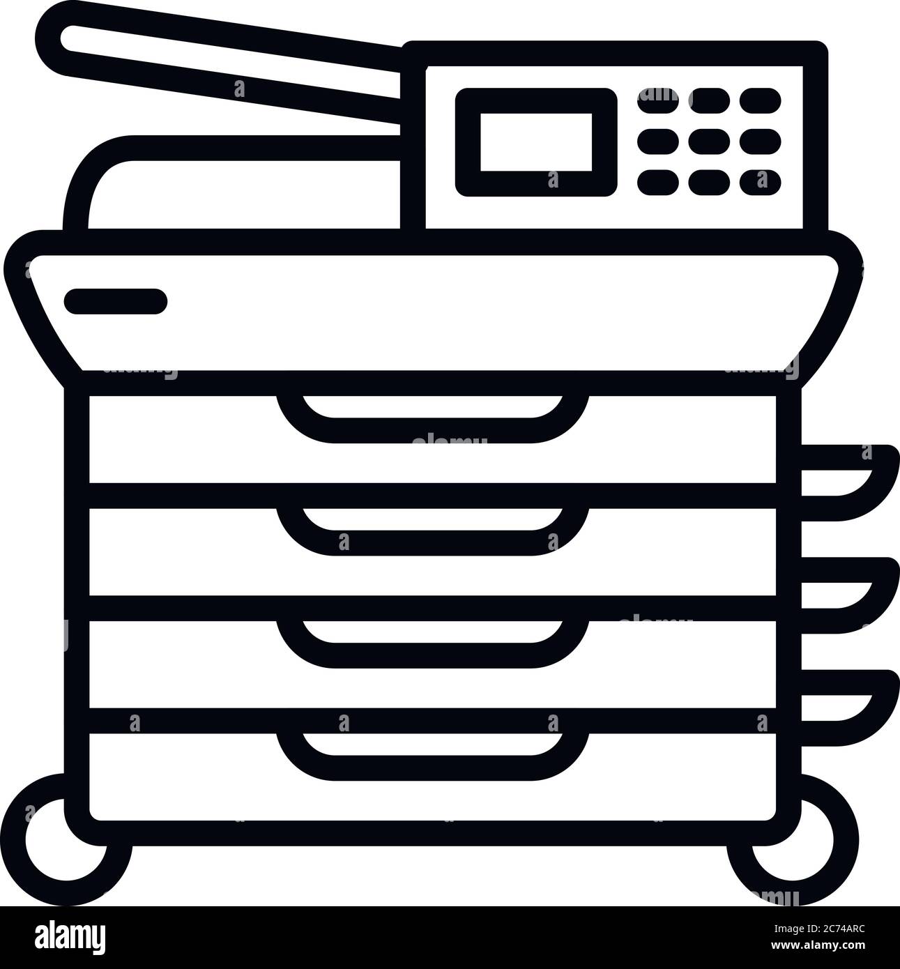 Office digital printer icon. Outline office digital printer vector icon ...