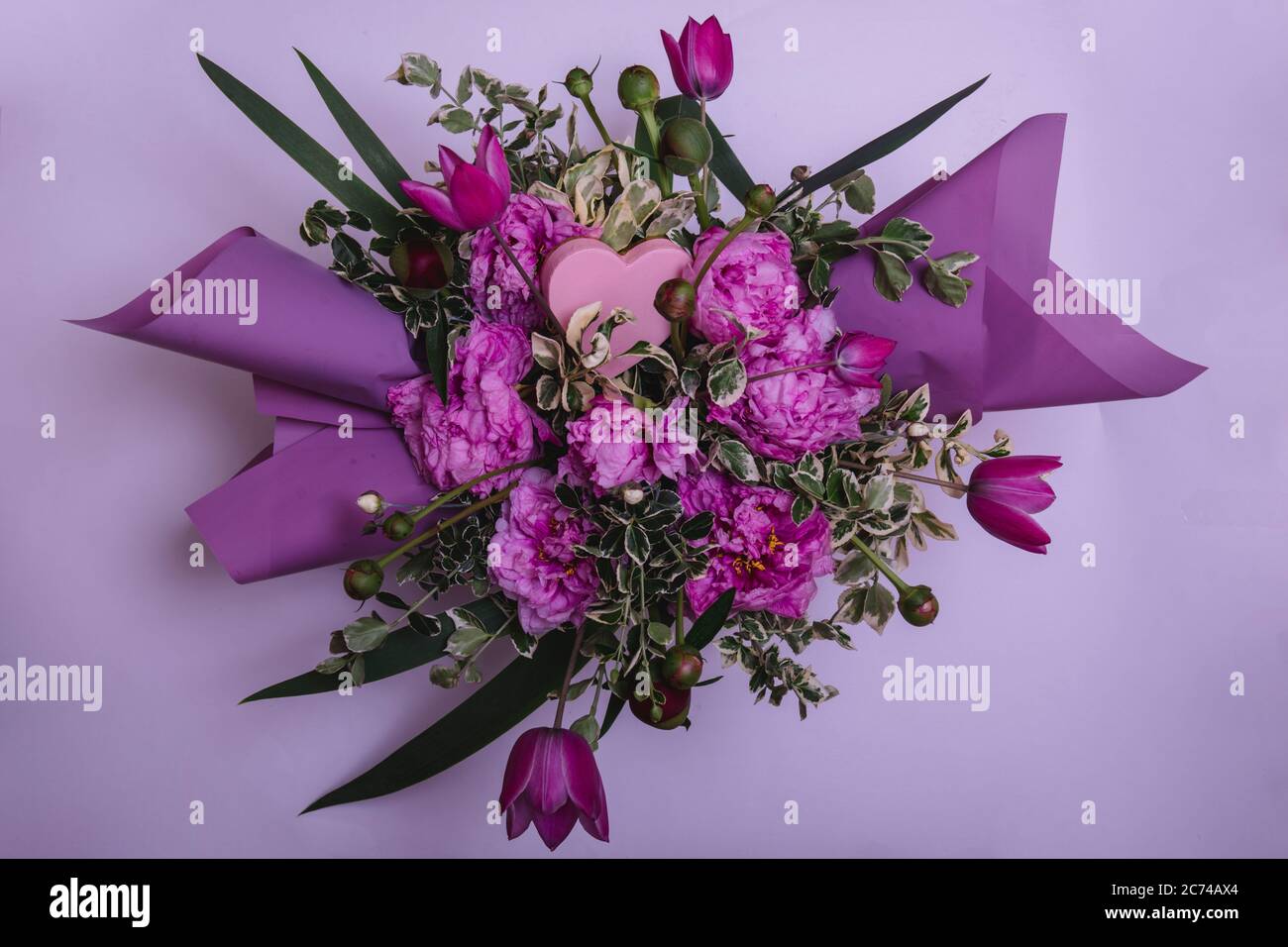 Beautiful bouquet made of different flowers. Colorful color mix flower ...