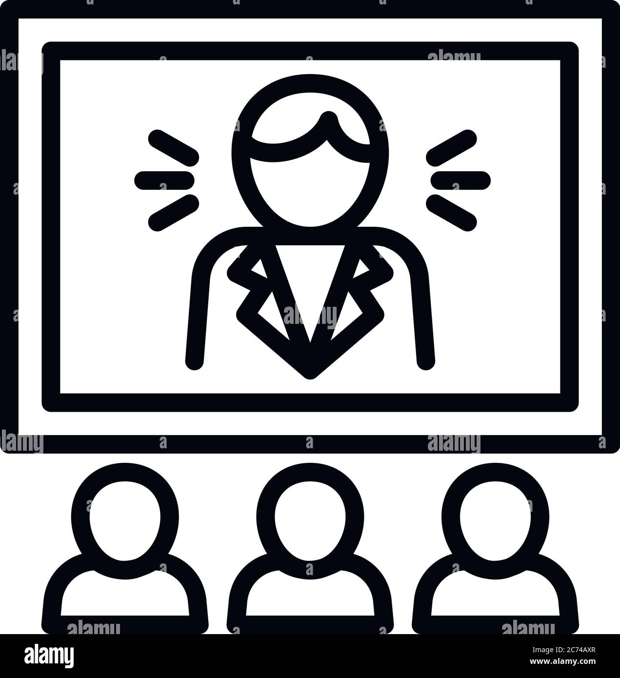 Business webinar icon. Outline business webinar vector icon for web ...