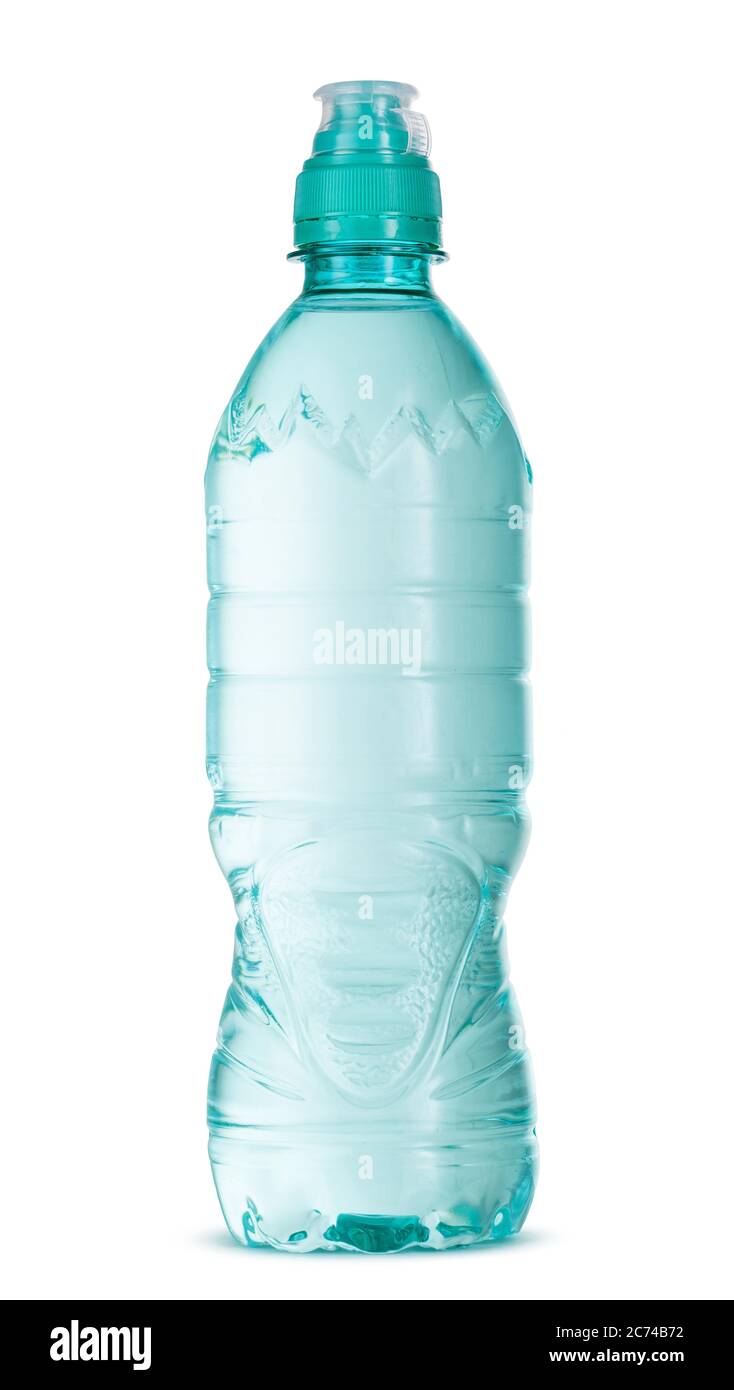 Small bottle of mineral water in plastic isolated on white Stock Photo ...