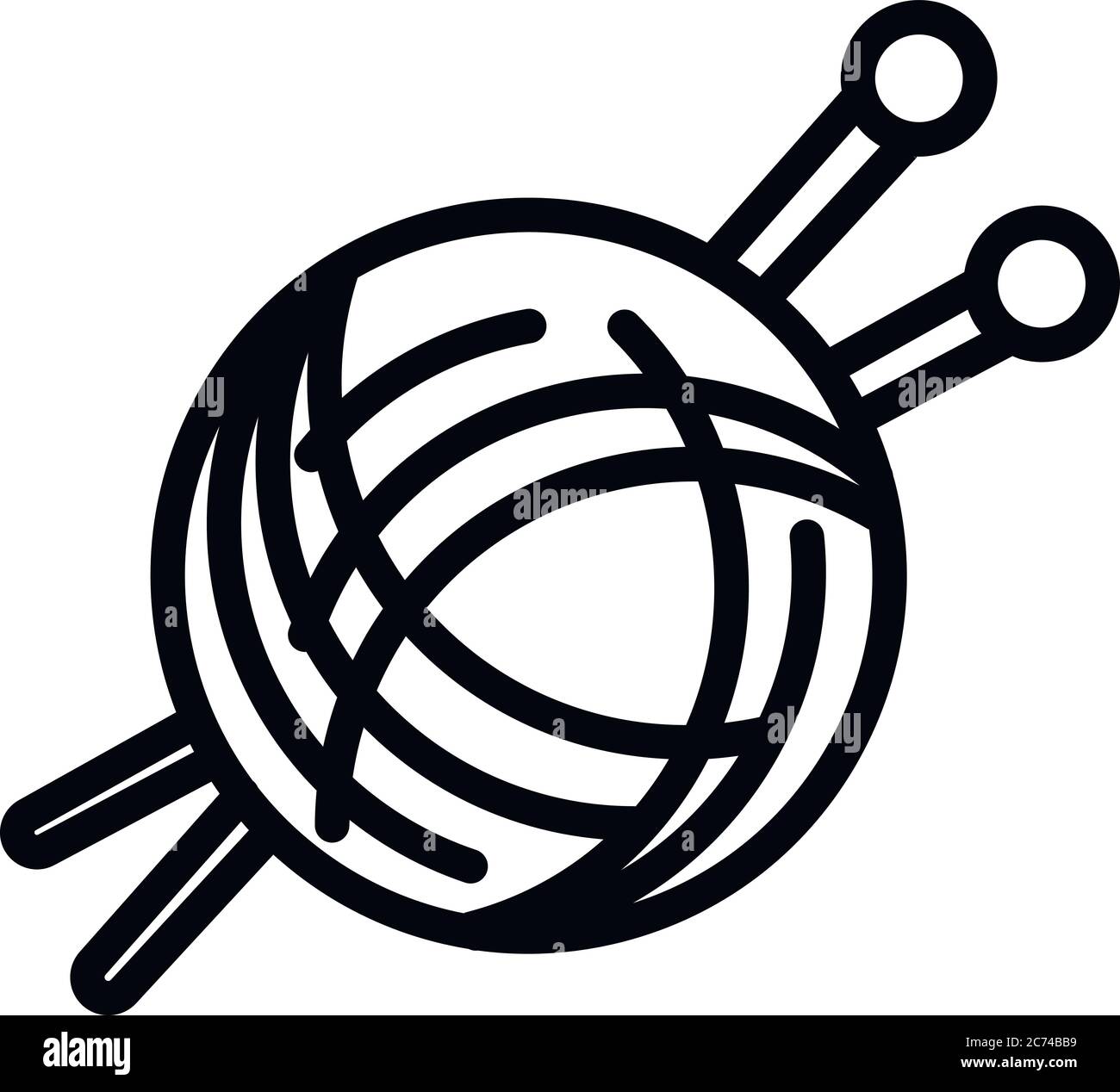 Thread icon. Outline thread vector icon for web design isolated on ...