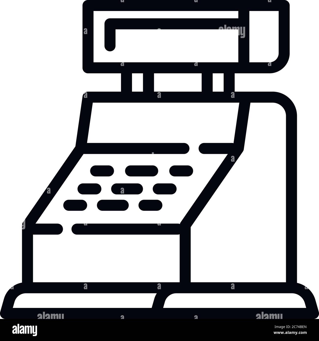 Cashier icon. Outline cashier vector icon for web design isolated on ...