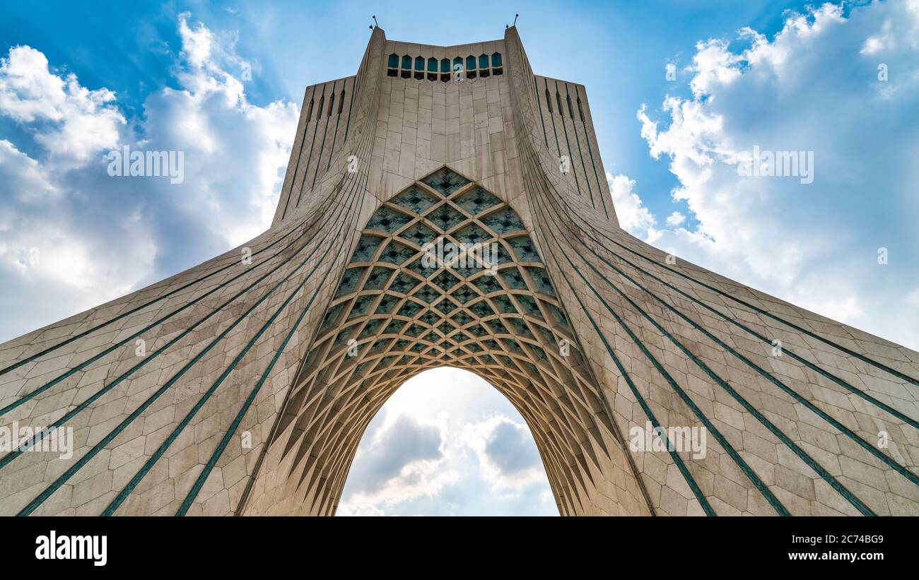 Tehran, Iran - April 2019: Azadi Tower in Azadi square in the Iranian ...