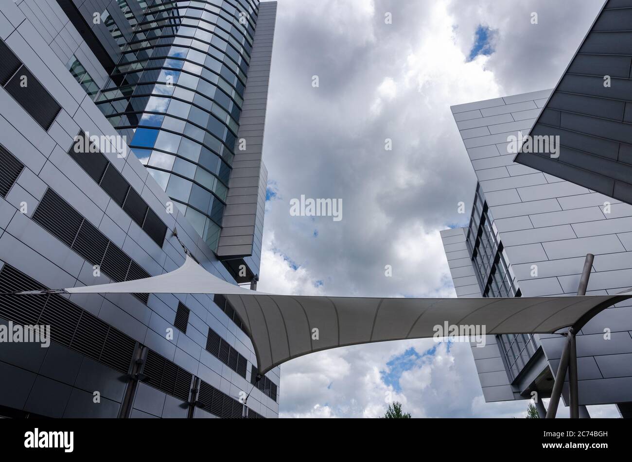 Katowice, Silesia, Poland; July 12th, 2020: Modern architecture of the ...