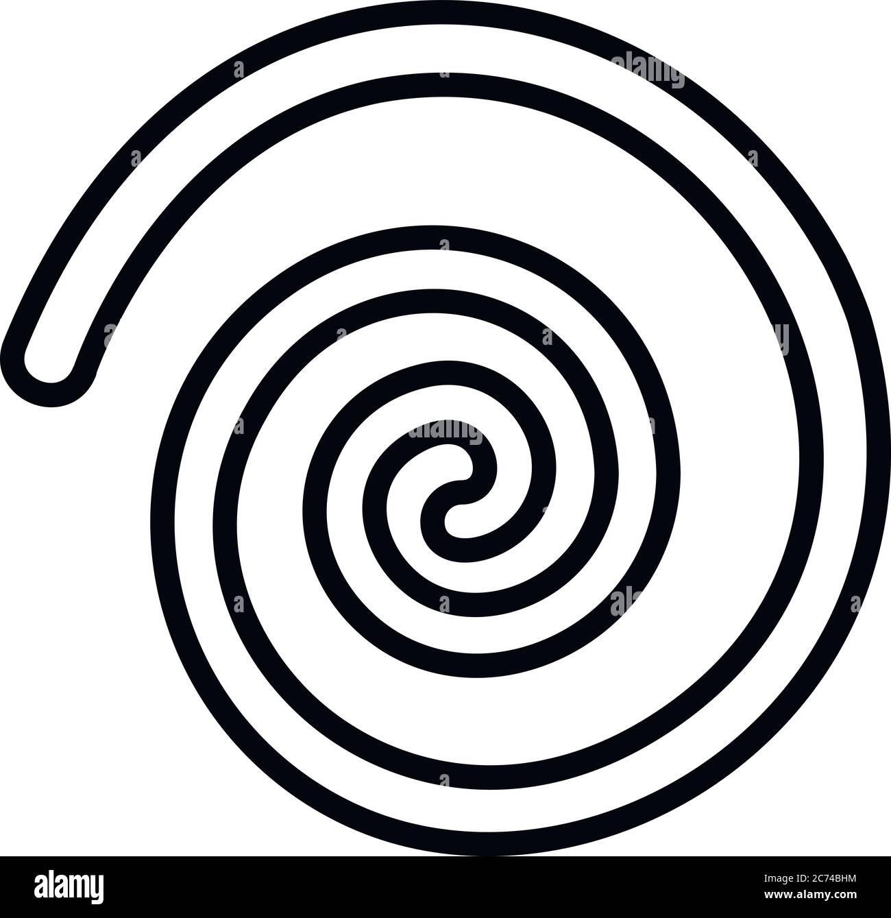 Spiral coil icon. Outline spiral coil vector icon for web design ...