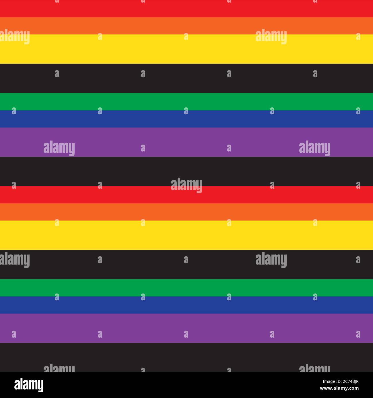 Rainbow Horizontal striped seamless pattern background suitable for ...