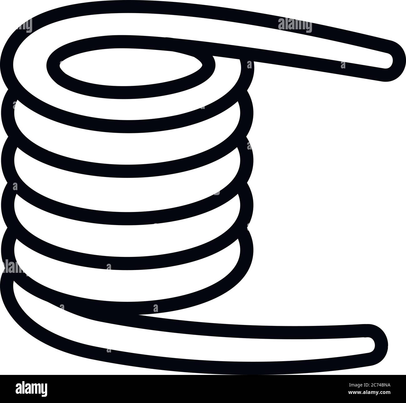 Coil icon. Outline coil vector icon for web design isolated on white ...