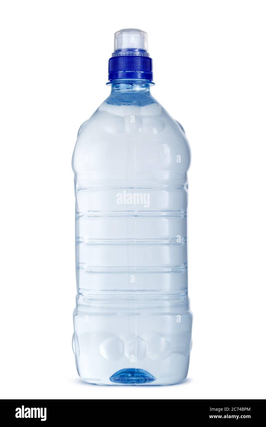 Small bottle of mineral water in plastic isolated on white Stock Photo ...