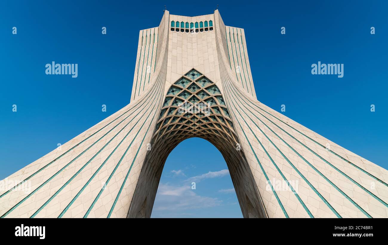 Tehran, Iran - April 2019: Azadi Tower in Azadi square in the Iranian ...