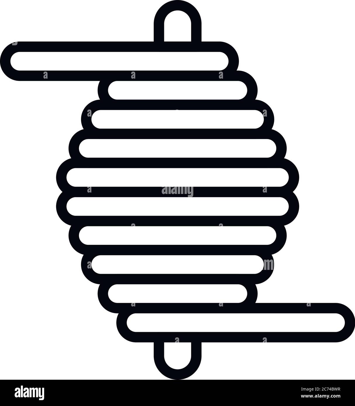 Steel coil icon. Outline steel coil vector icon for web design isolated ...