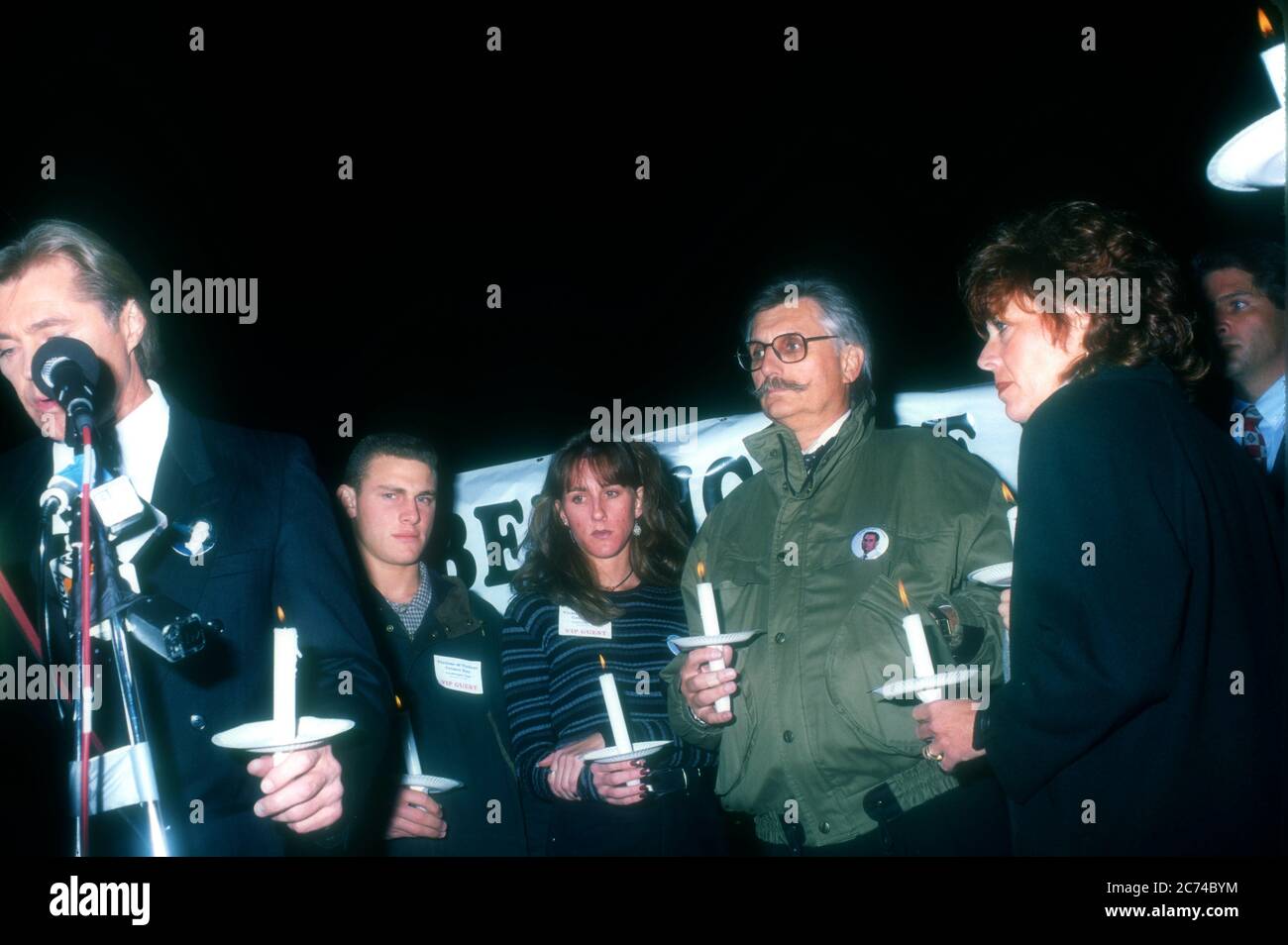 Los Angeles, California, USA 19th December 1995 Actor Dennis Cole, Ron ...