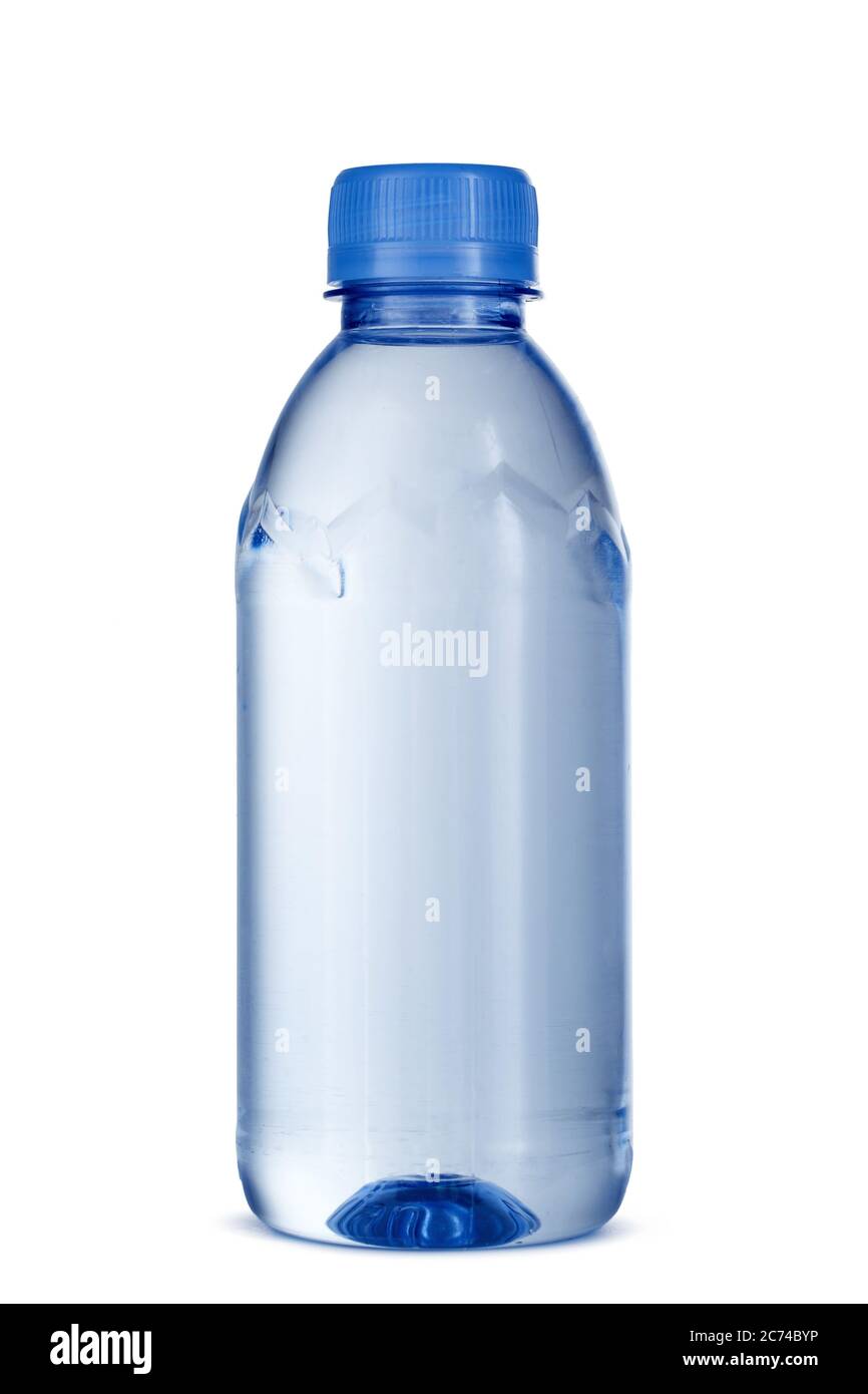 Small bottle of mineral water in plastic isolated on white Stock Photo ...