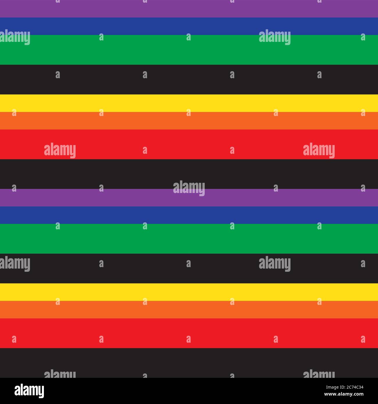 Rainbow Horizontal striped seamless pattern background suitable for ...