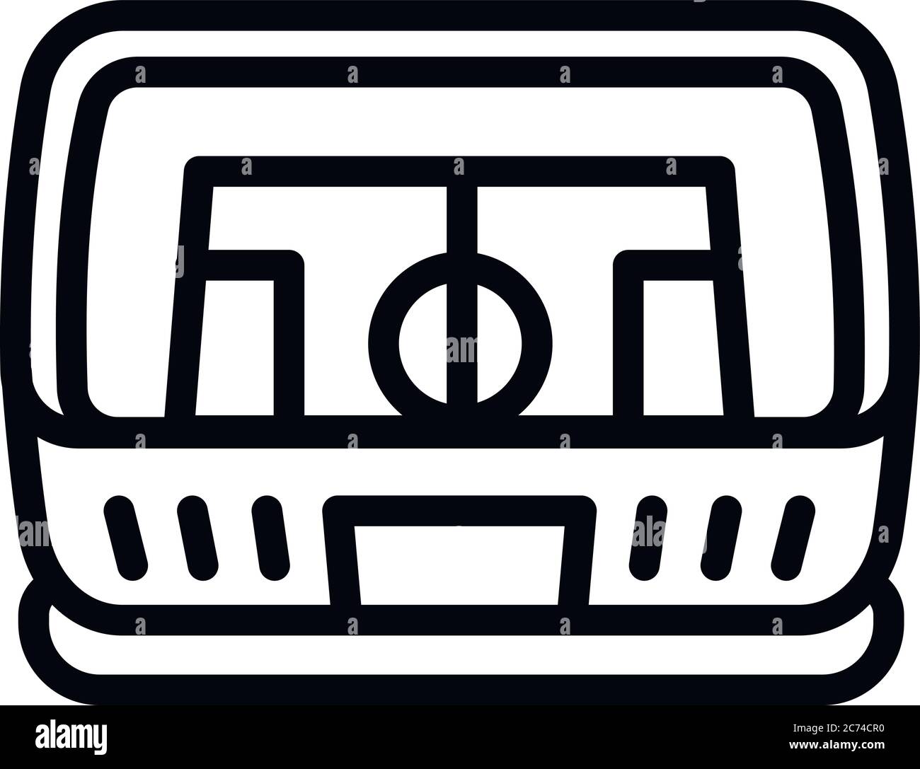 Soccer stadium icon. Outline soccer stadium vector icon for web design ...