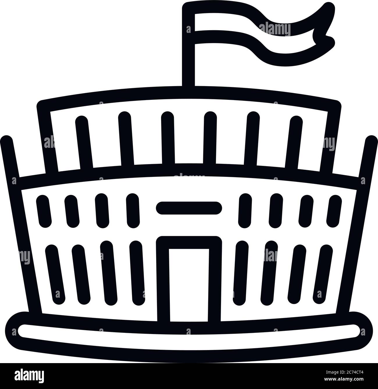 Arena scene icon. Outline arena scene vector icon for web design ...