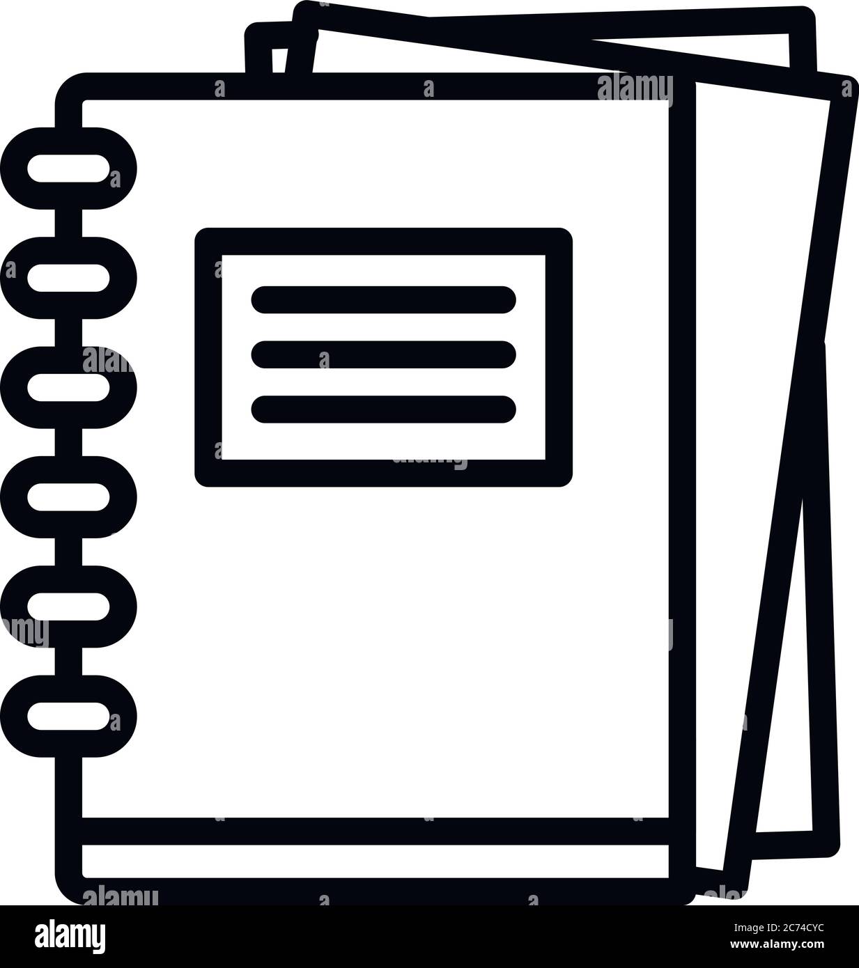 School notebook icon. Outline school notebook vector icon for web ...