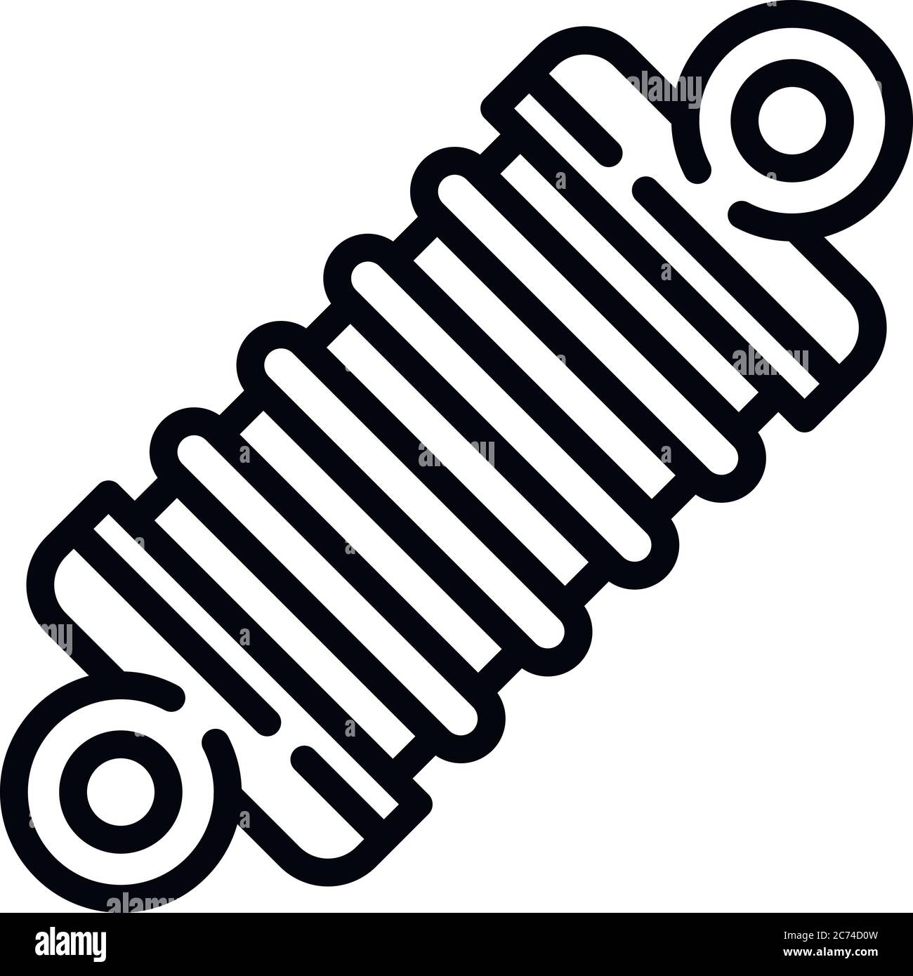 Car spring icon. Outline car spring vector icon for web design isolated ...