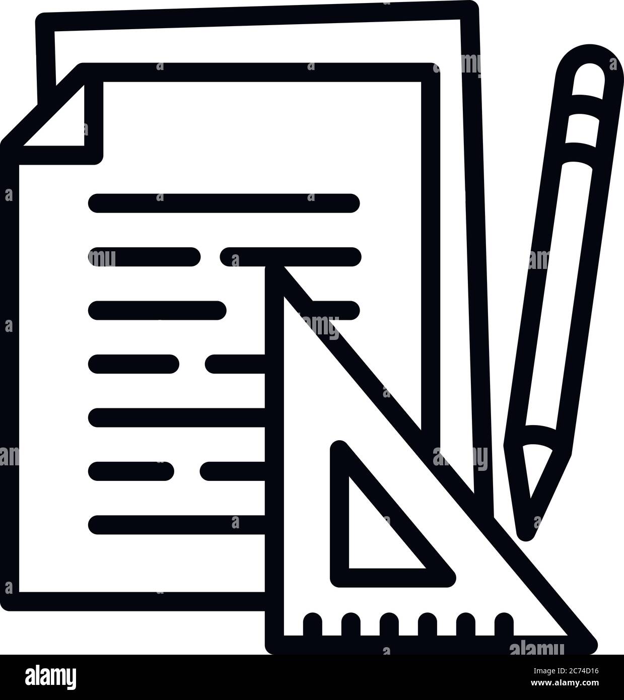 School tools icon. Outline school tools vector icon for web design ...