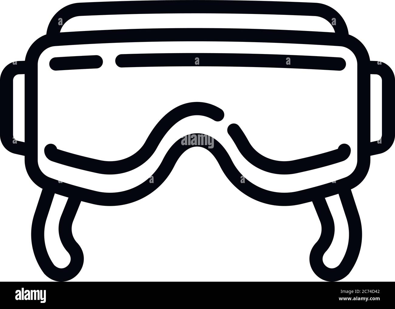 Vr goggles icon. Outline vr goggles vector icon for web design isolated on white background ...