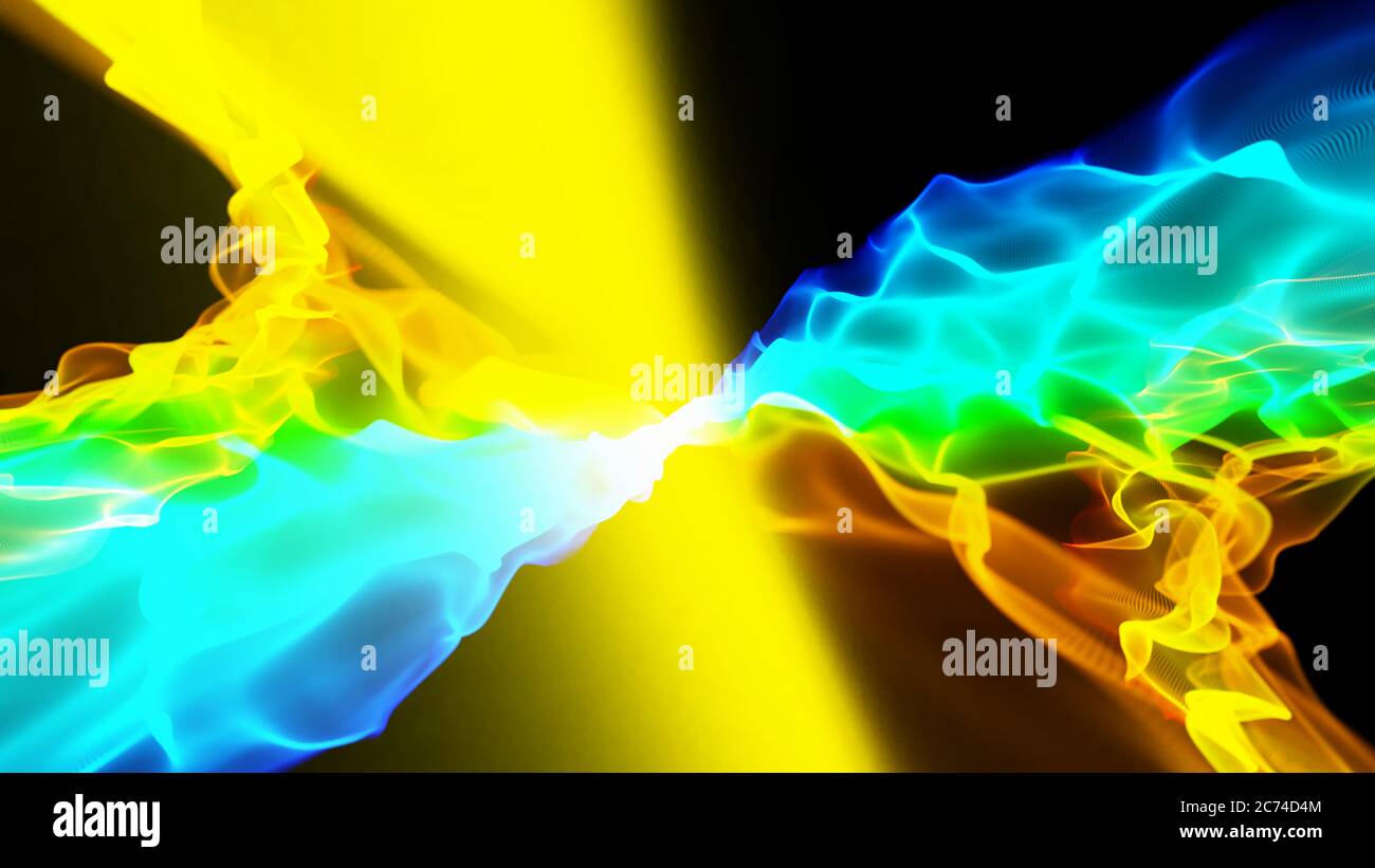 color canvas smoke, abstract 3d particle illustration Stock Photo - Alamy