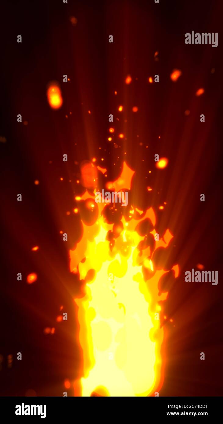 yellow Fire flame isolated on background illustration Stock Photo - Alamy
