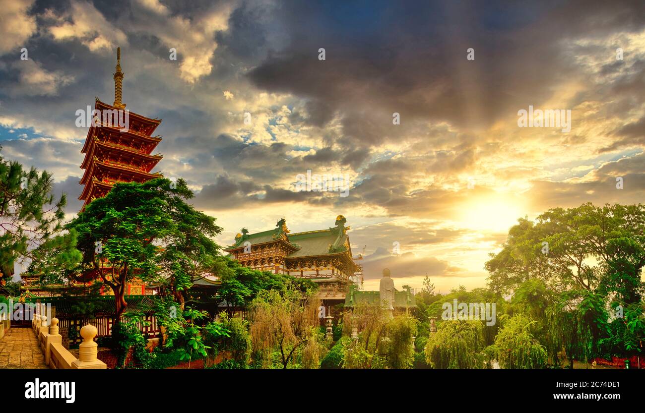 Minh Thanh pagoda, a majestic Buddhist architectural structure in ...