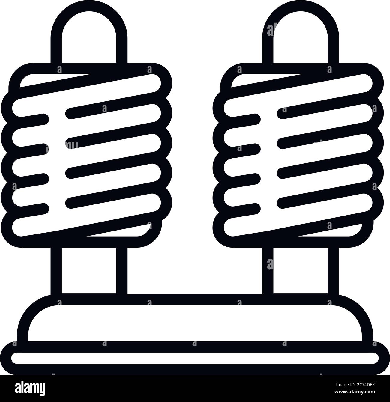 Coil stand icon. Outline coil stand vector icon for web design isolated ...