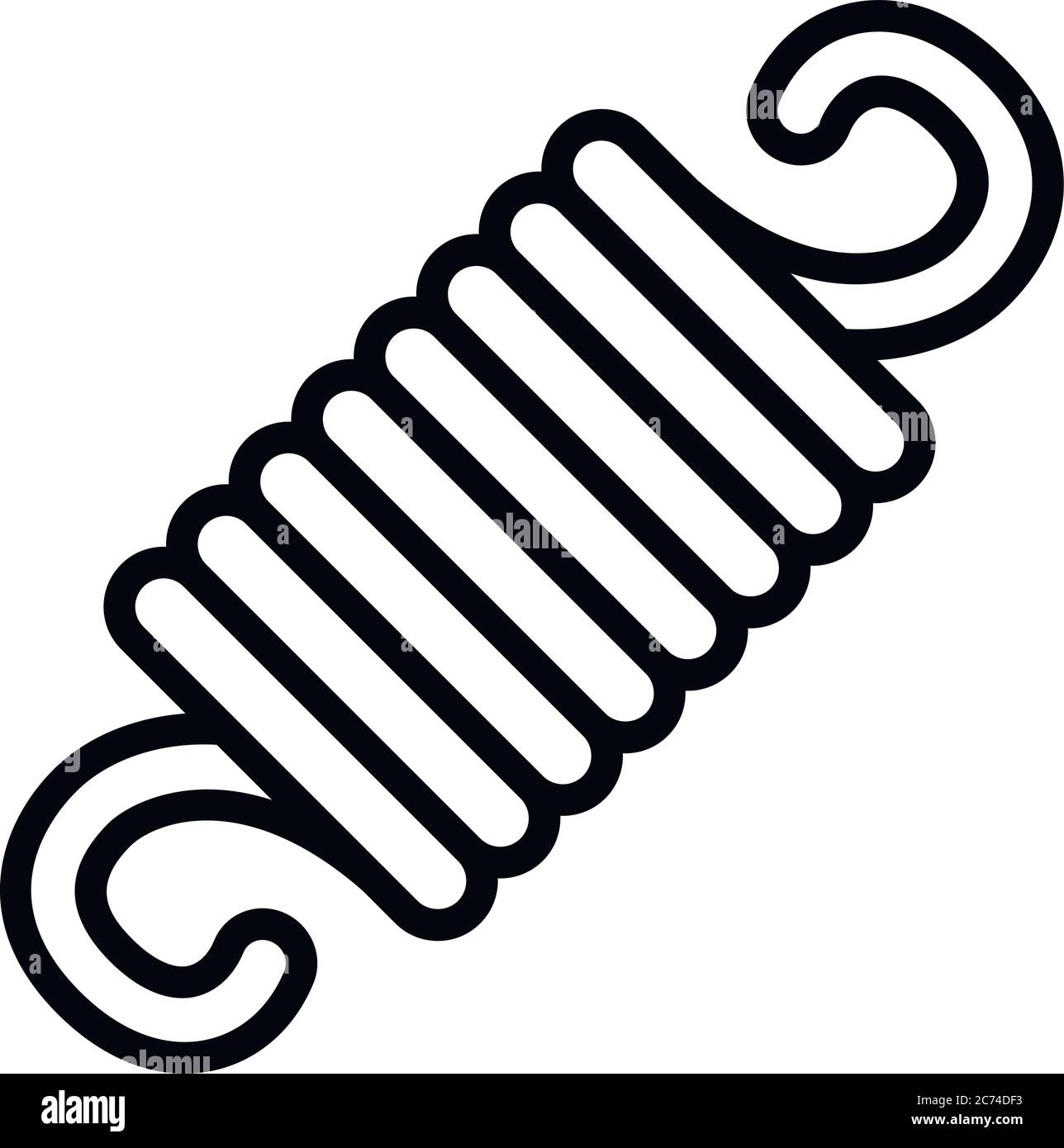 Industrial spring icon. Outline industrial spring vector icon for web ...