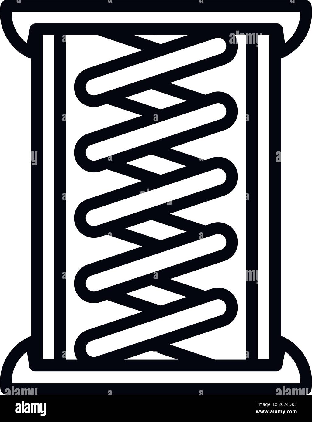 Copper coil icon. Outline copper coil vector icon for web design ...