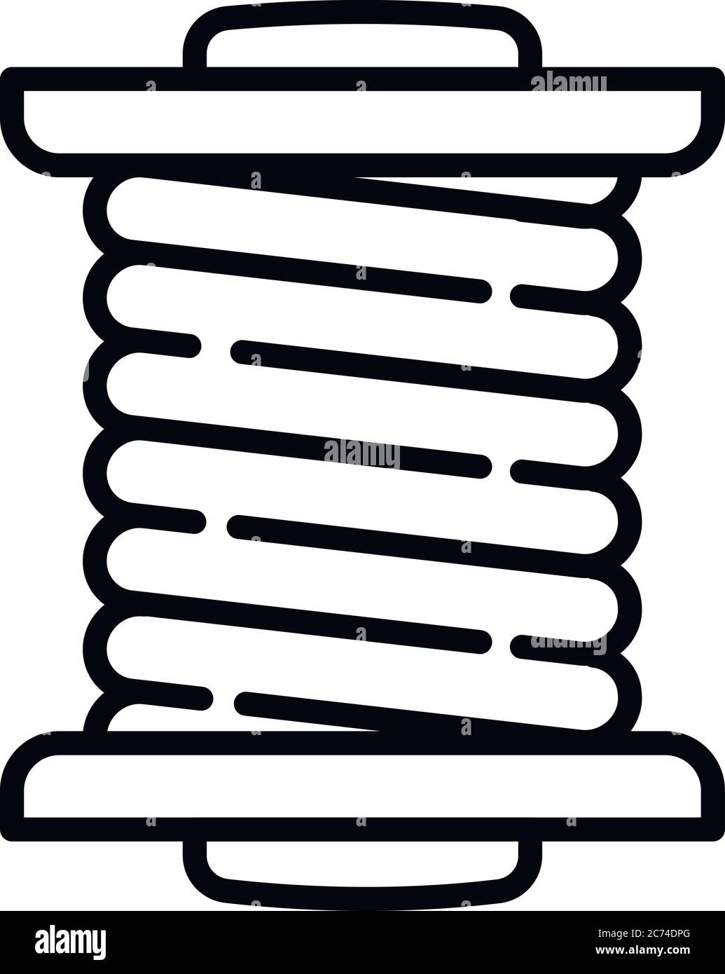Cord coil icon. Outline cord coil vector icon for web design isolated ...
