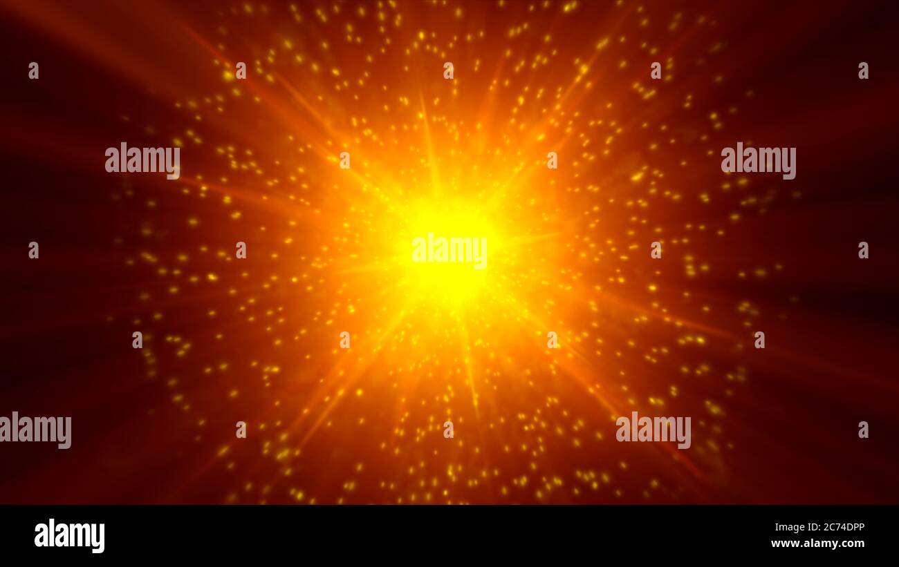 Bright light glare of sunshine and sun rays shining illustration Stock ...