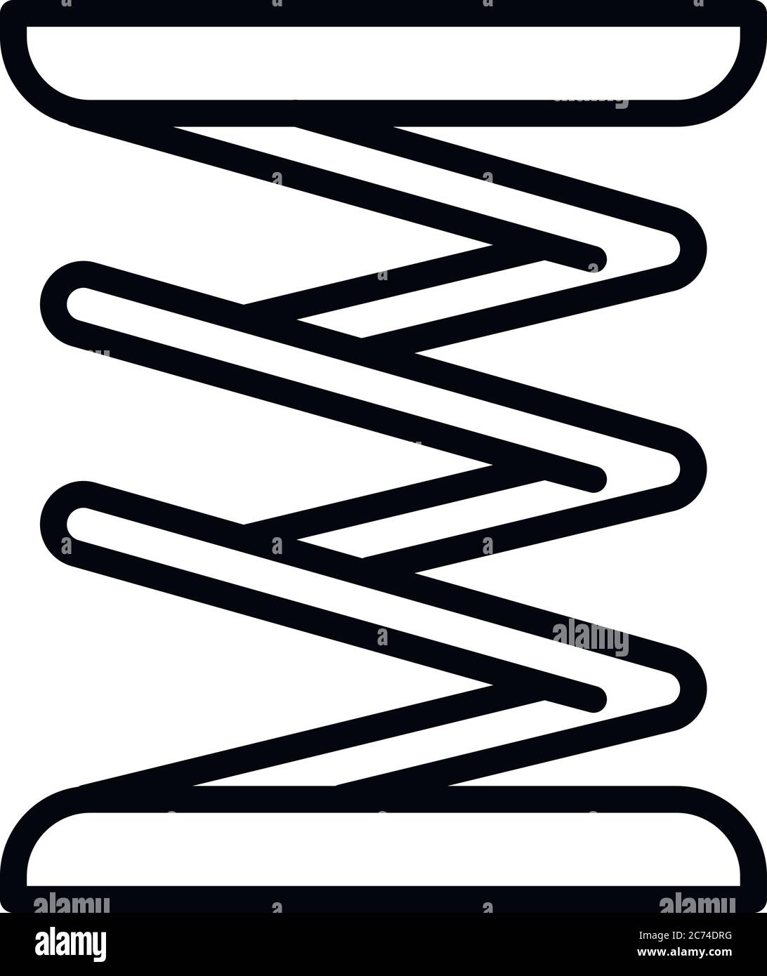 Suspension coil icon. Outline suspension coil vector icon for web ...