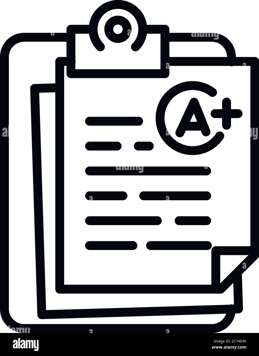 School test icon. Outline school test vector icon for web design ...