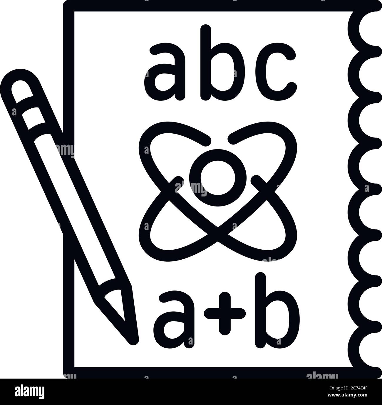 Physics formula icon. Outline physics formula vector icon for web ...