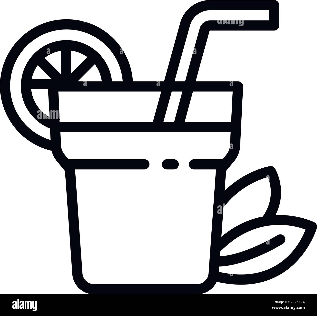 Cocktail icon. Outline cocktail vector icon for web design isolated on ...